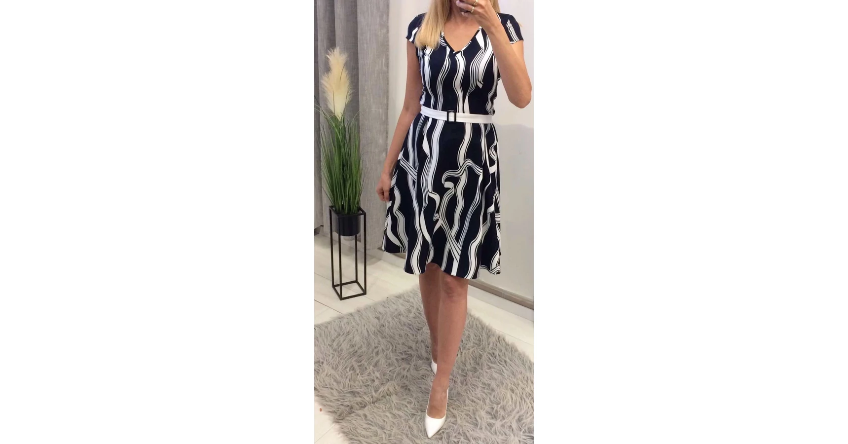 Barbi Mintás Rakott Ruha - Szöszy Fashion